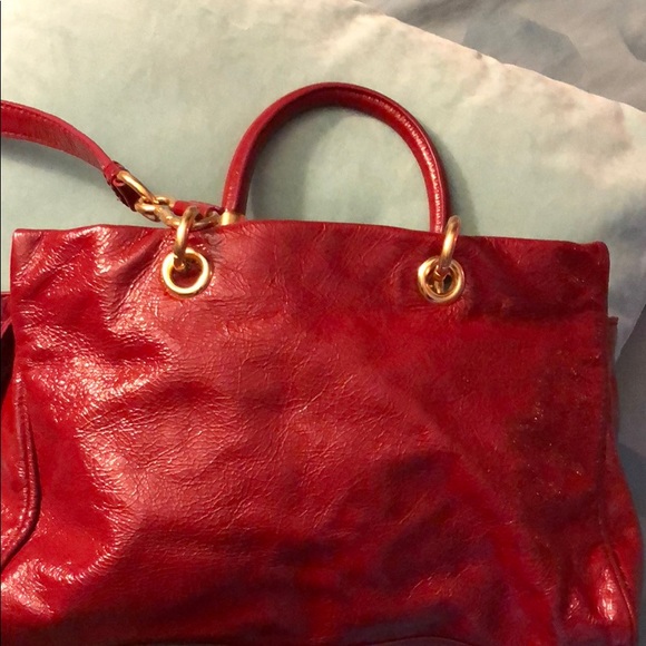 Marc By Marc Jacobs | Bags | Marc Jacobs Red Patent Leather Bag Satchel ...